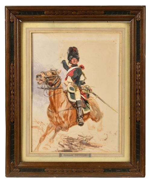 Édouard Jean Baptiste Detaille | Dragon sapper taking an enemy flag ...