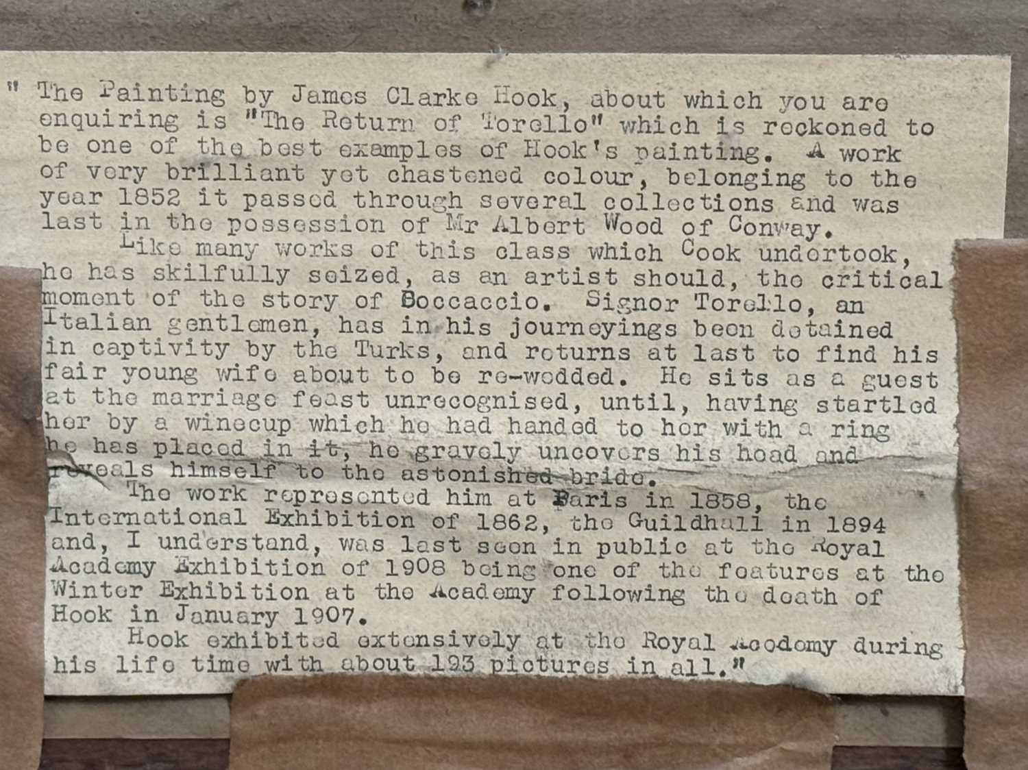 James Clarke Hook | The Return of Torello | MutualArt