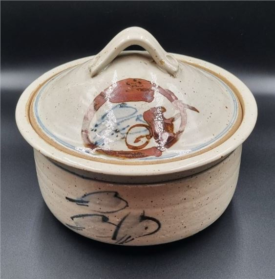 Walford Andrew | A Large glazed Stoneware Casserole Dish with domed ...