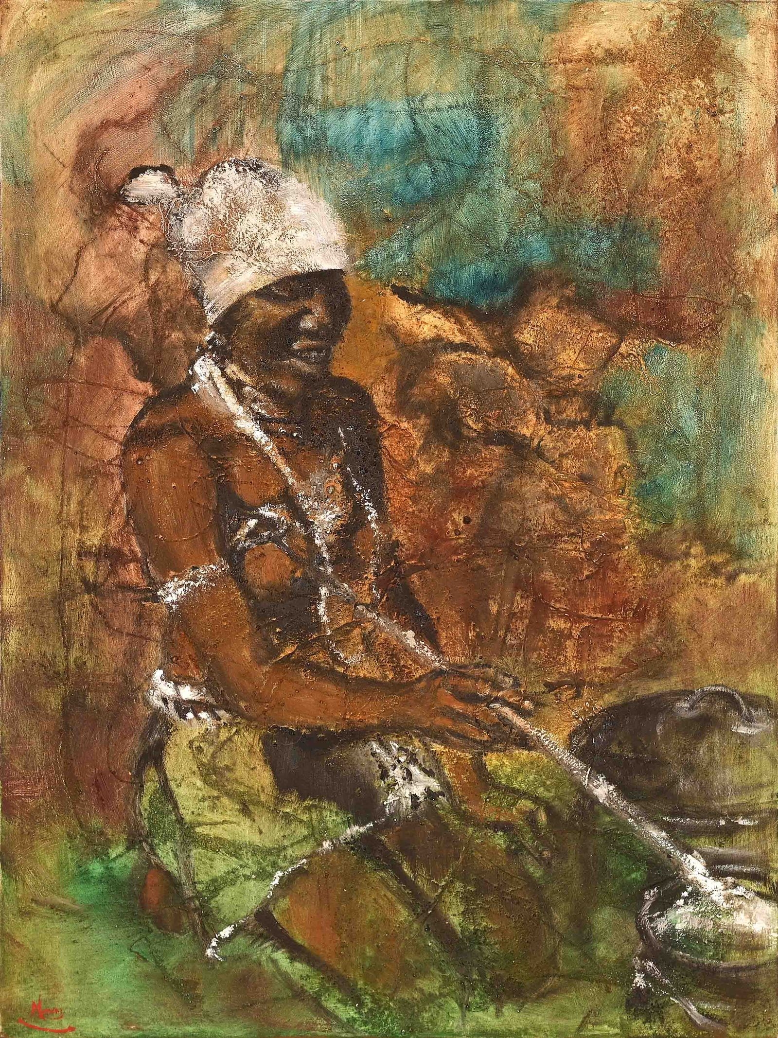 Roy M. Mason | Basotho Girl Cooking | MutualArt
