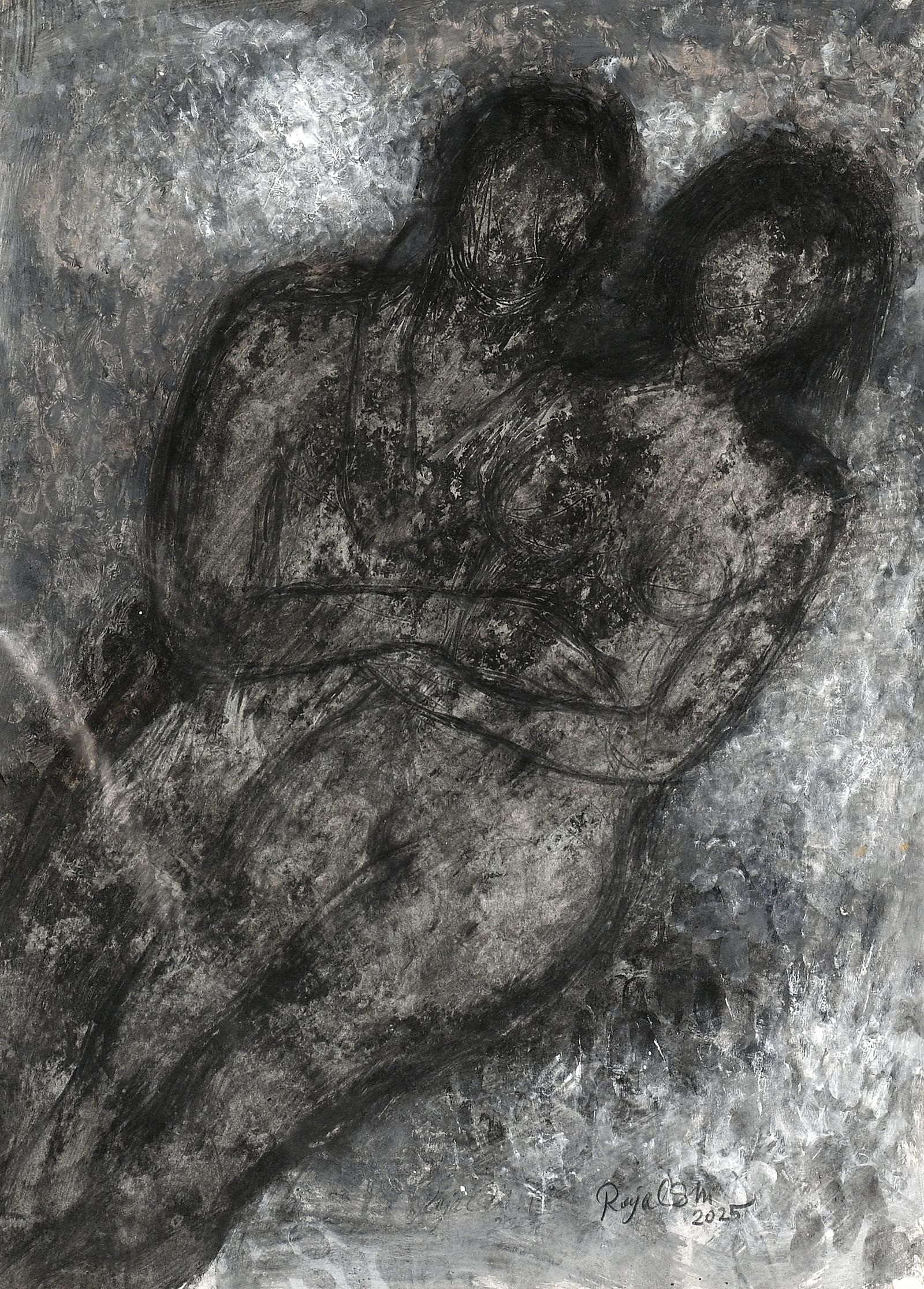 Raja Oshi | Lovers Embracing (2025) | MutualArt