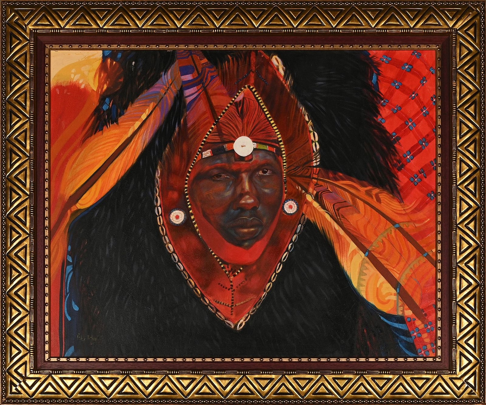 Peter Botha | Man in Headdress | MutualArt