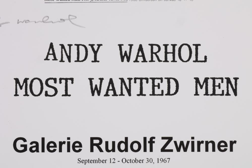 Andy Warhol | Most Wanted Men Silkscreen #5 (1967) | MutualArt