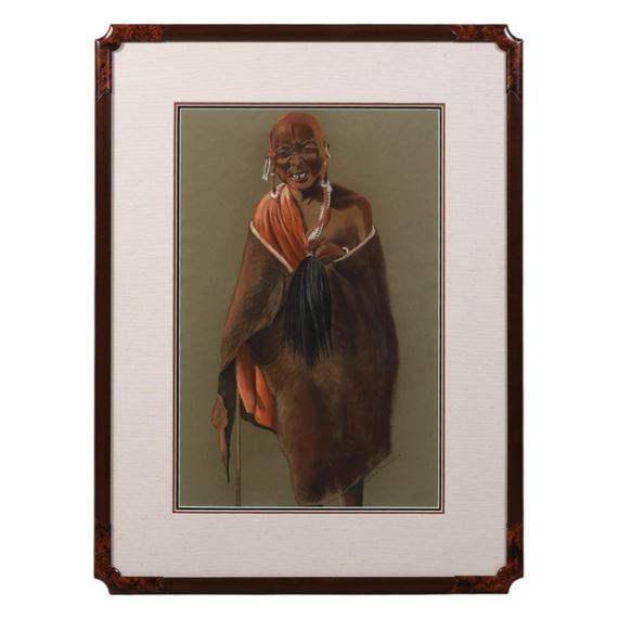 Frank S. Cornwell | African Man Pastel Portrait (1970) | MutualArt