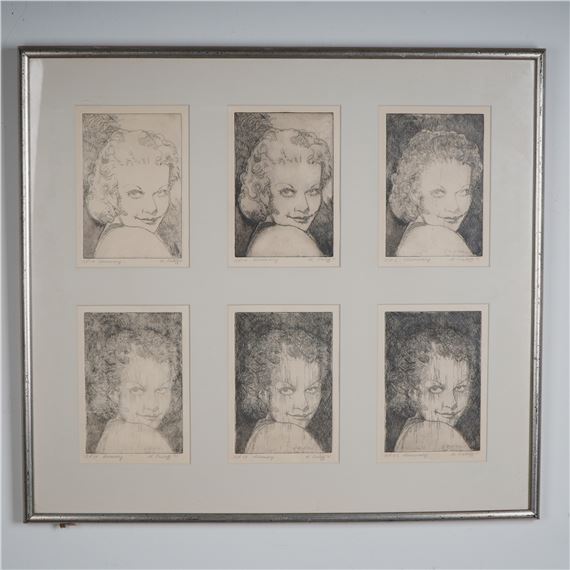 Martin Kreloff | Suite of Six Artist's Proof Etchings of Jean Harlow ...