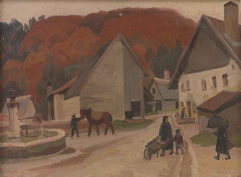Jules Émile Zingg | Rue de village animée | MutualArt