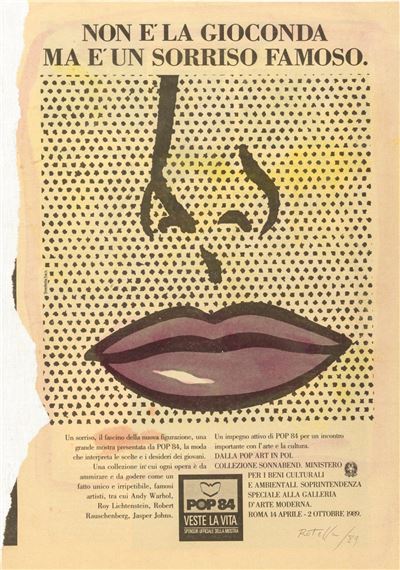 Mimmo Rotella | Il sorriso famoso (1989) | MutualArt