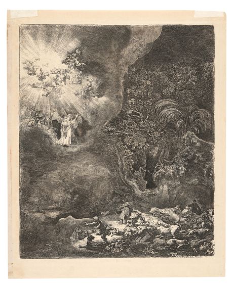 Rembrandt van Rijn | The Angel Appearing to the Shepherds (1634 ...