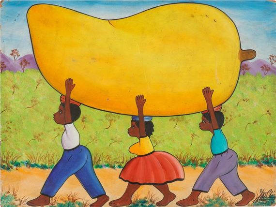 Jean-René Chery | Kids Carrying Fruit (1929) | MutualArt