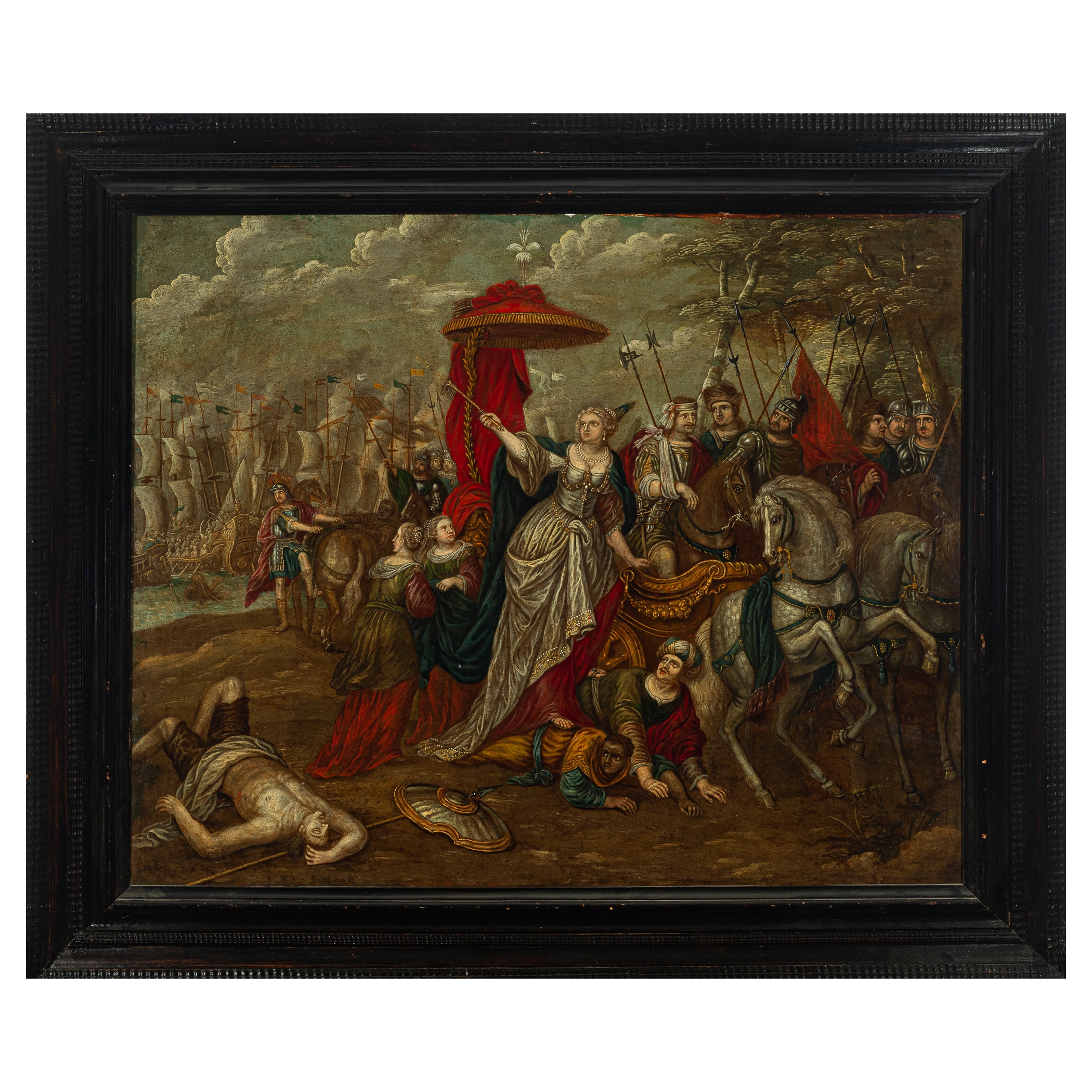 Peeter Sion | Derrota de Marco Antonio y Cleopatra en Actium. | MutualArt