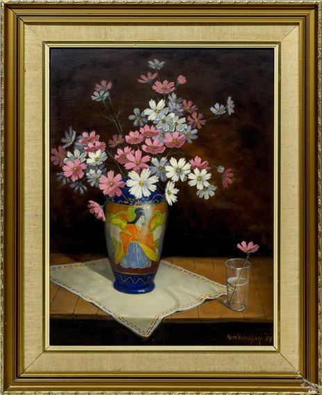 Pietersen Gert | Still Life Cosmos in an Oriental Vase (1989) | Compare ...