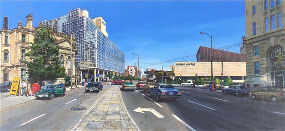 Douglas Calvert | Front & Yonge, Looking East (1987) | MutualArt
