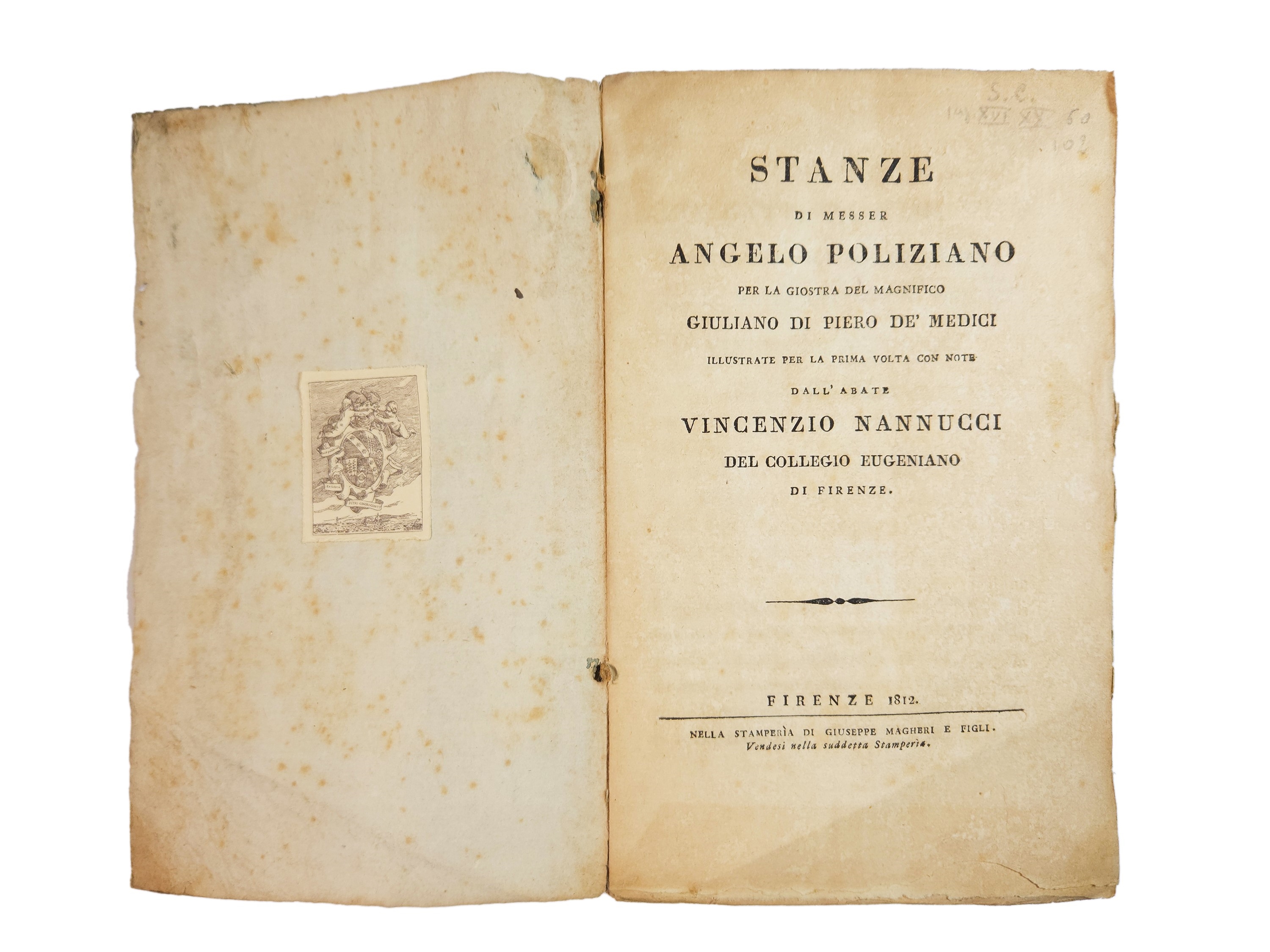 Angelo Poliziano | Stanze di Messer Angelo Poliziano (1812) | MutualArt