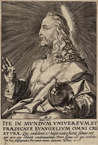 Hendrick Goltzius | Jesus Christ as Salvator Mundi (1589) | MutualArt