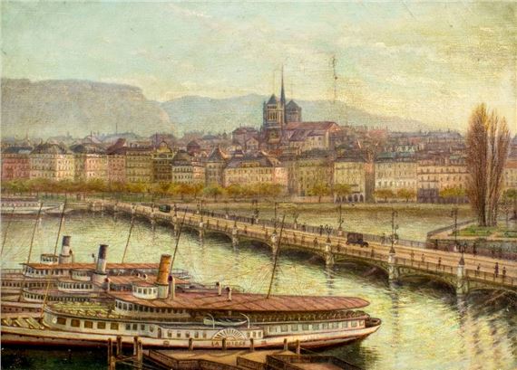 Christiane de Préval | Geneve Cityscape (1925) | MutualArt