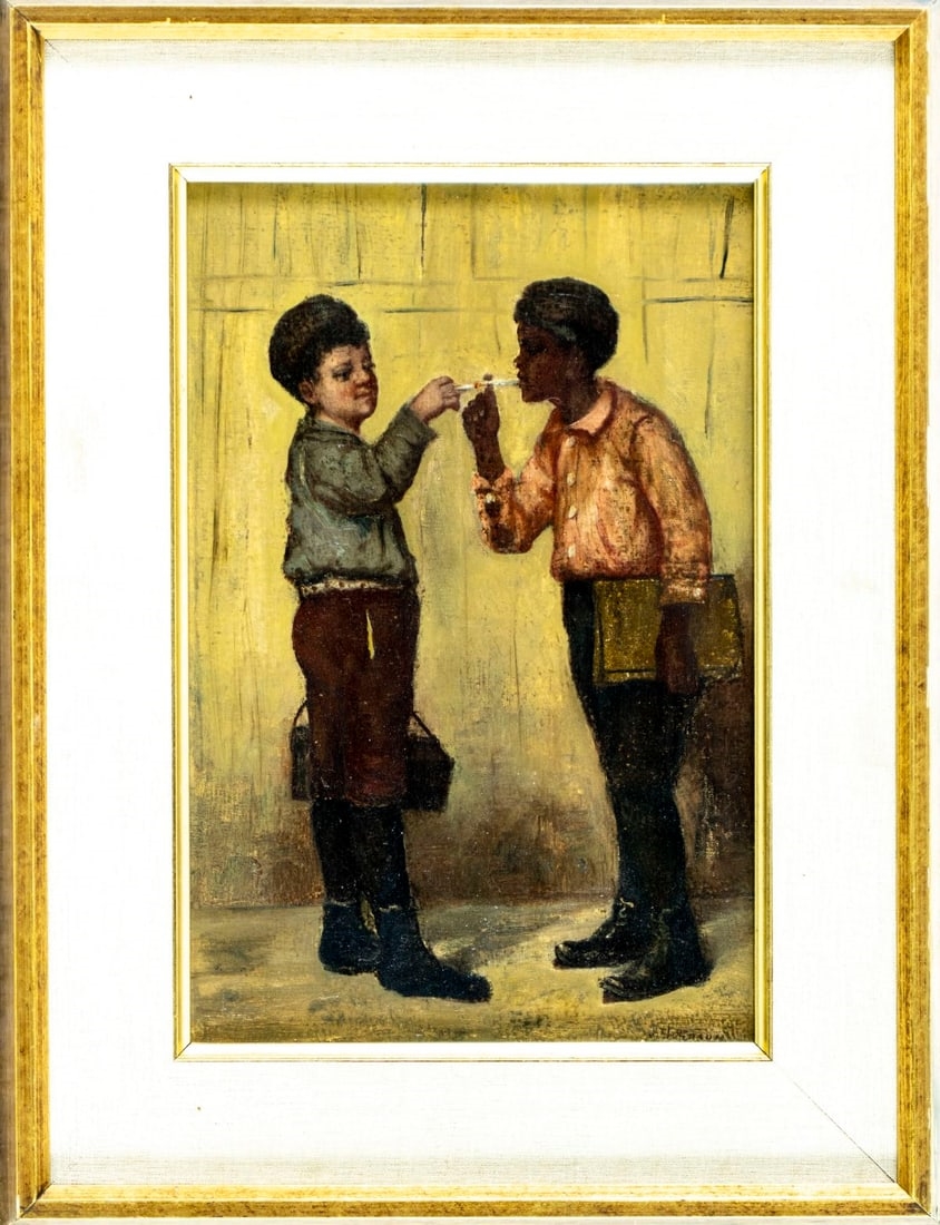 J. Johnson | Two Boys Smoking | MutualArt
