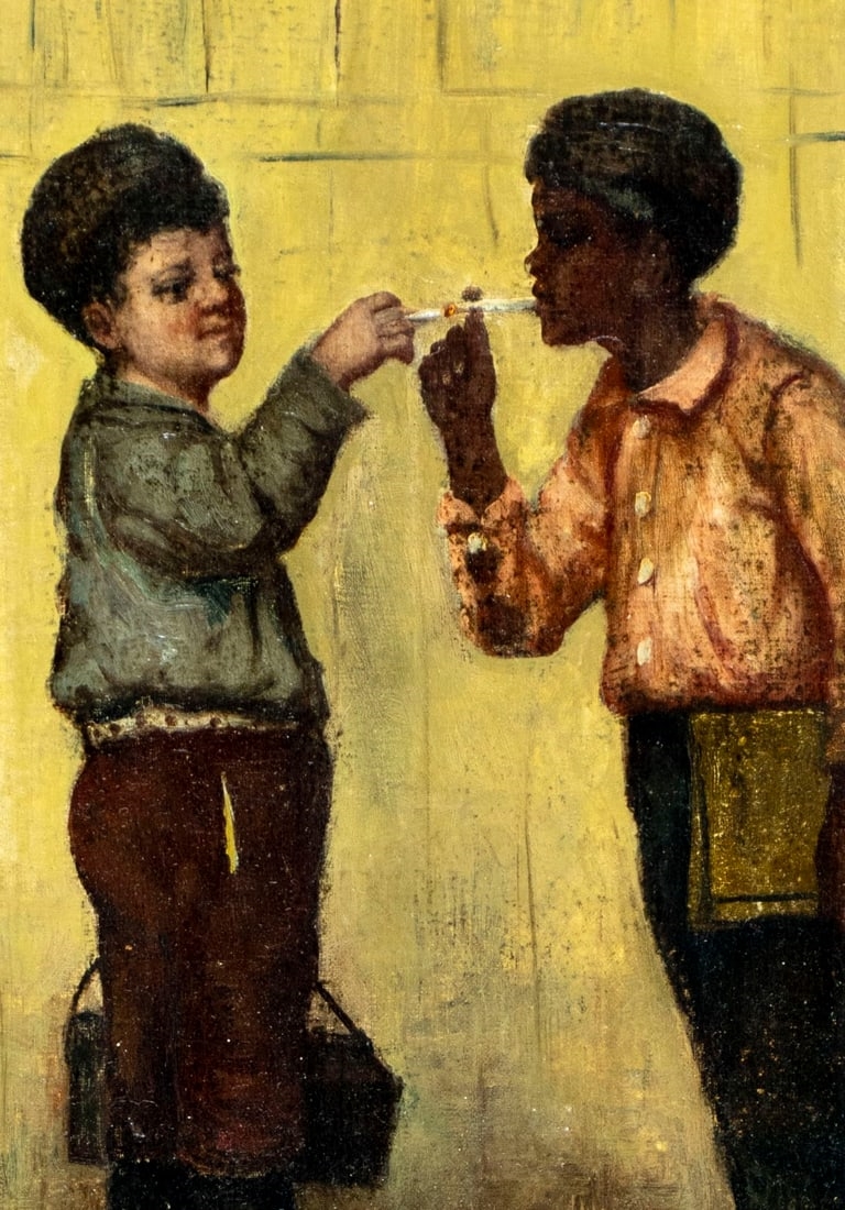 J. Johnson | Two Boys Smoking | MutualArt
