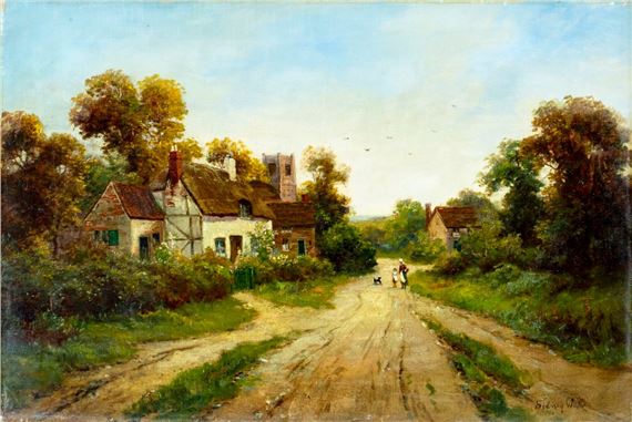 Sidney Watts | Village Landscape | MutualArt