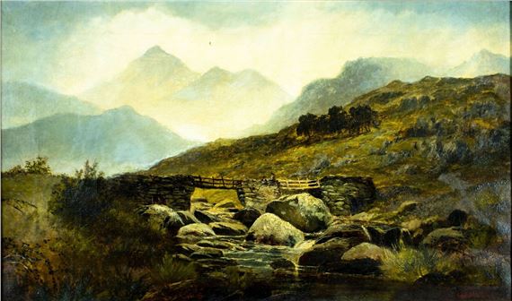 William Whitby | Mountain Stream Landscape, Pont-y-Garth (1878) | MutualArt