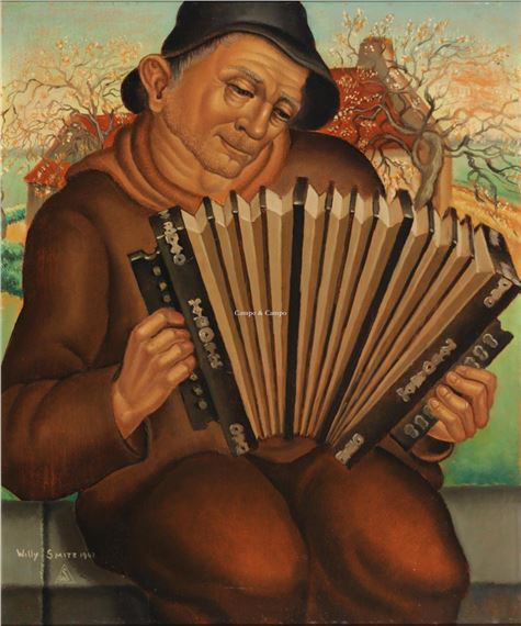 Willy Smitz | Accordionist (Circa 1947) | MutualArt