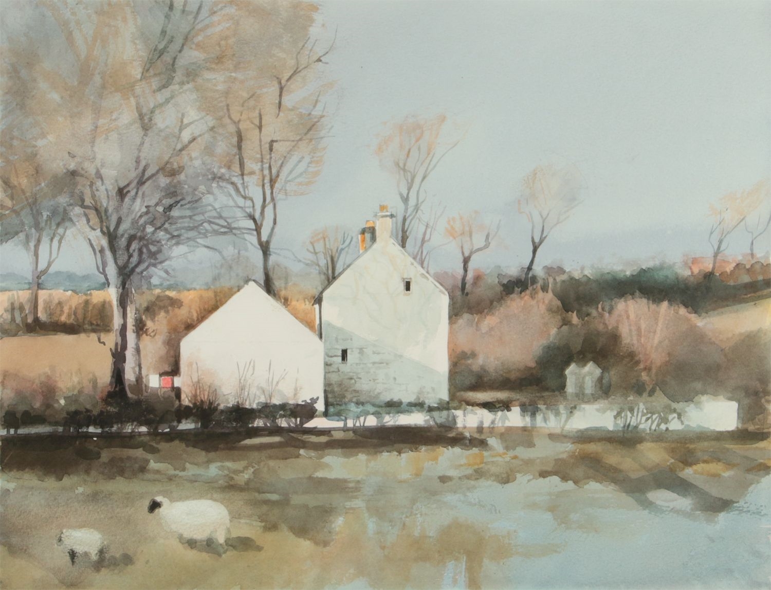 Evans David | SHEEP BY FARM BUILDINGS | Compare similar artworks ...