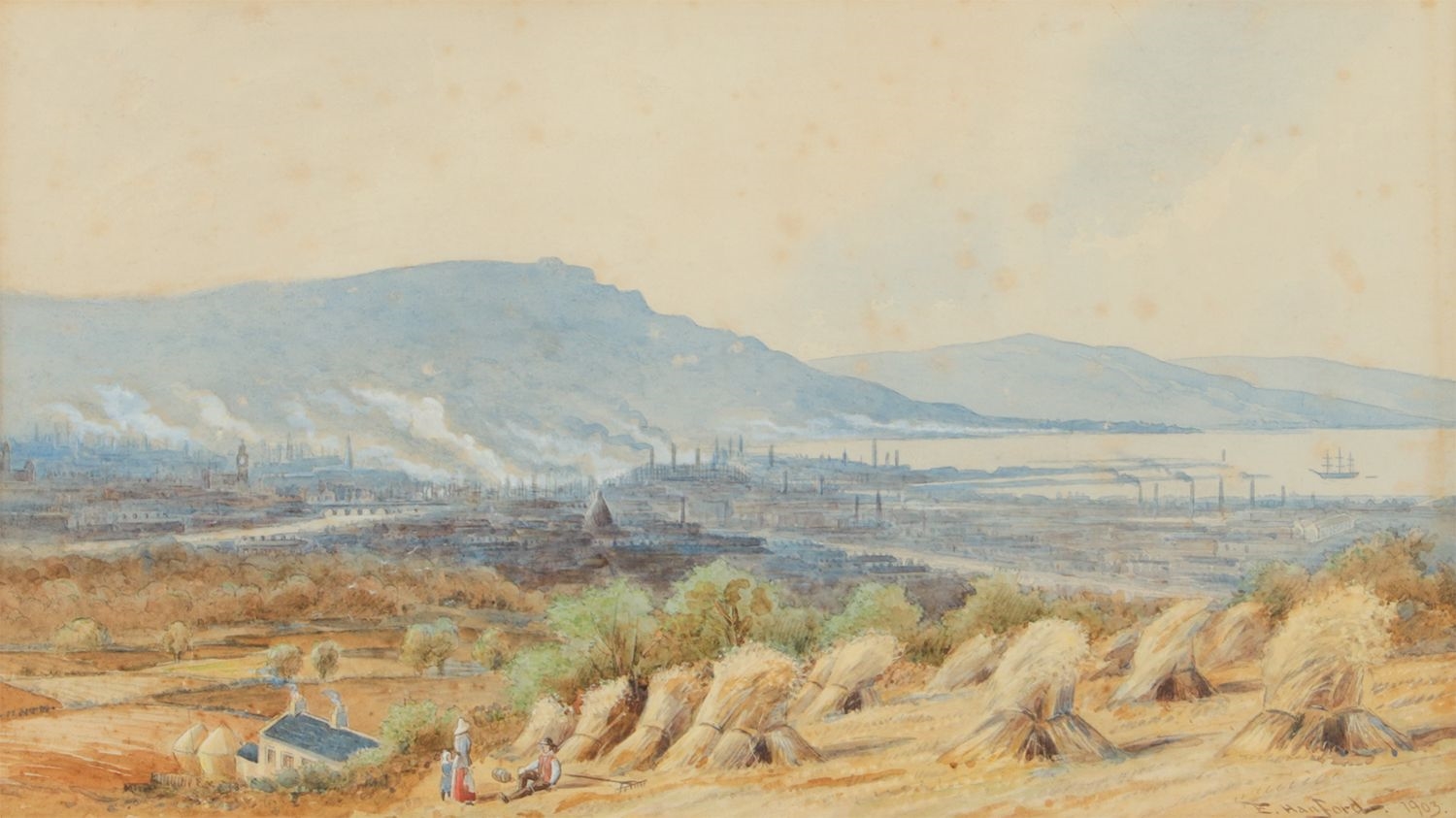 Ernest Hanford | VIEW OVER THE CITY | MutualArt
