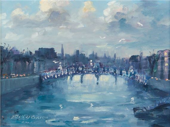 Bill O'Brien | HAPENNY BRIDGE ON THE LIFFEY, DUBLIN | MutualArt