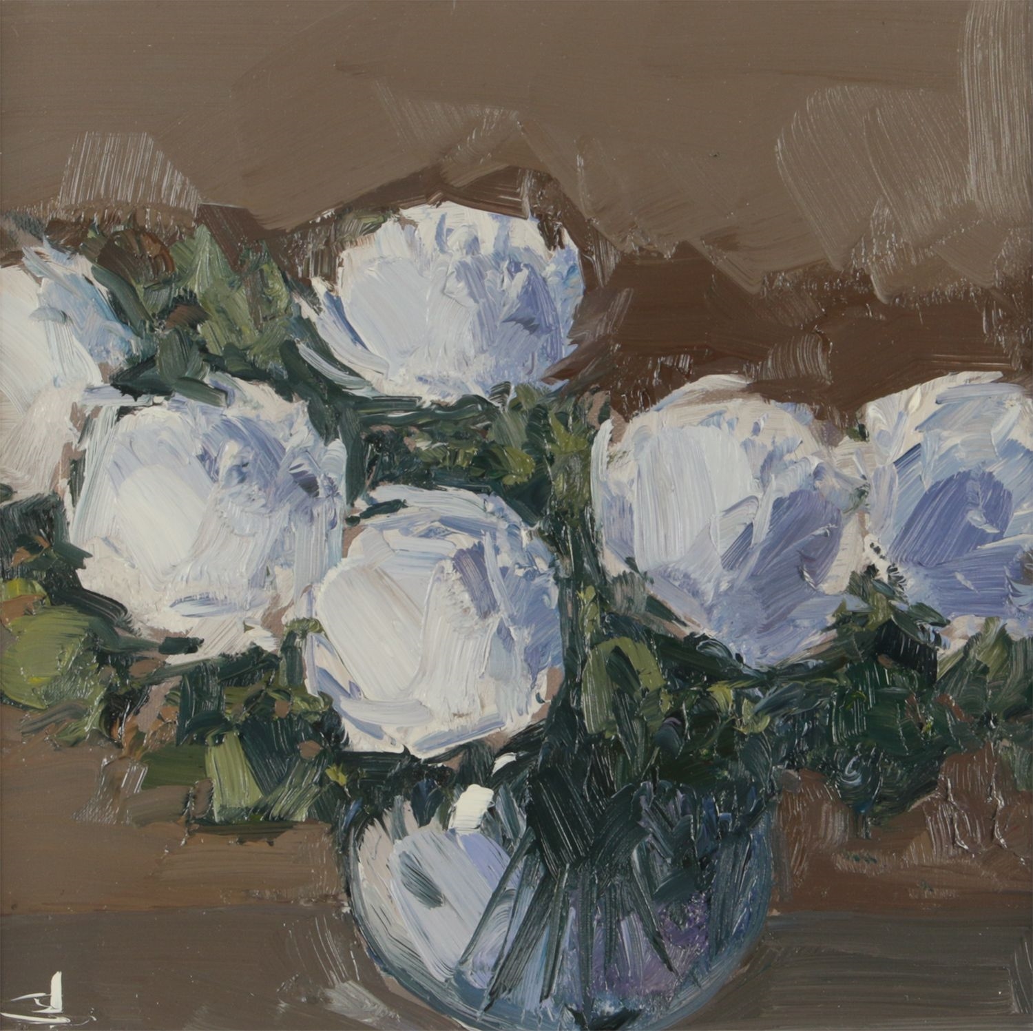 Vivek Mandalia | STILL LIFE, WHITE FLOWERS IN A GLASS VASE | Compare ...