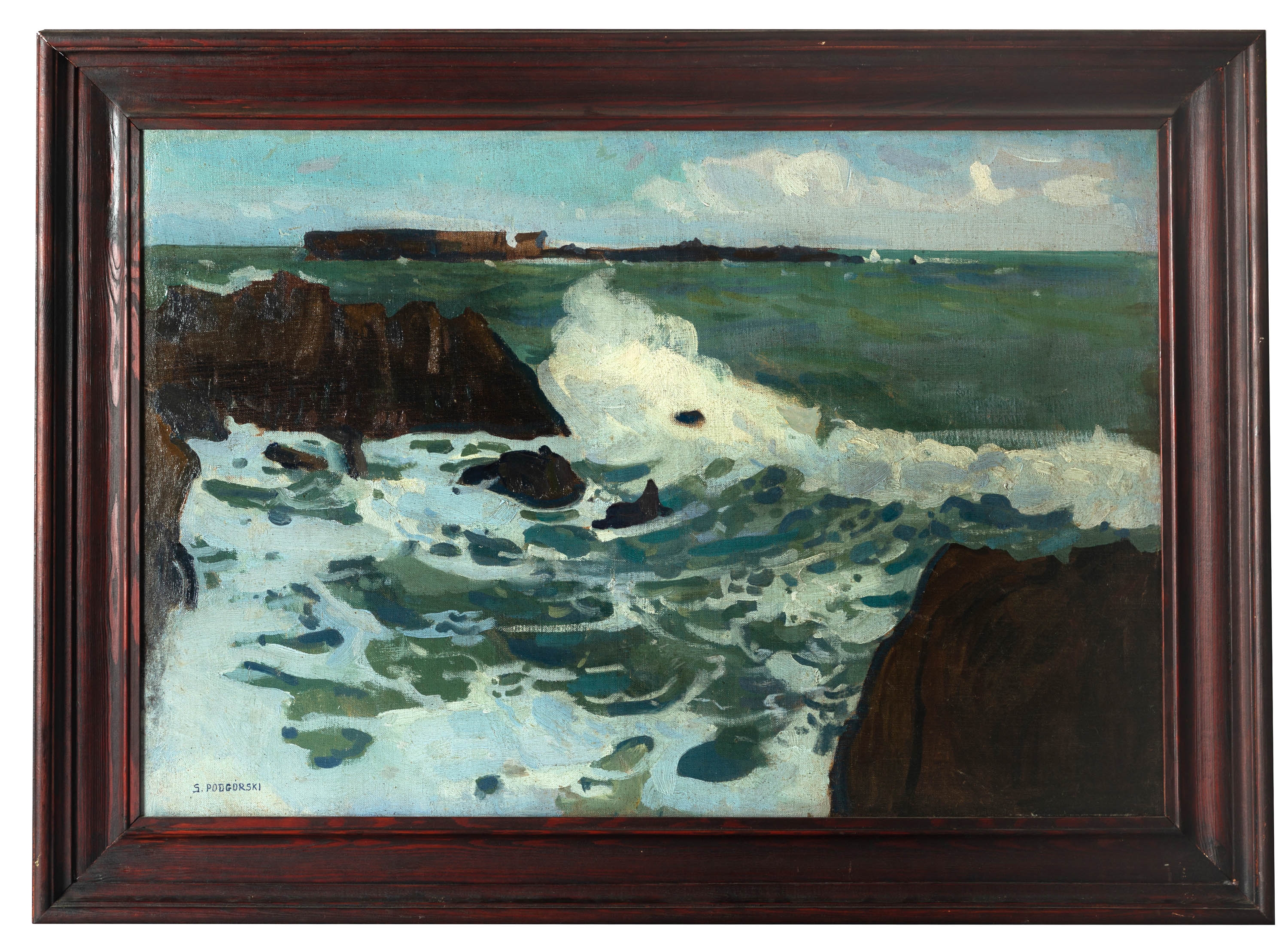 Stanislaw Podgorski | Skalisty brzeg (1964) | MutualArt