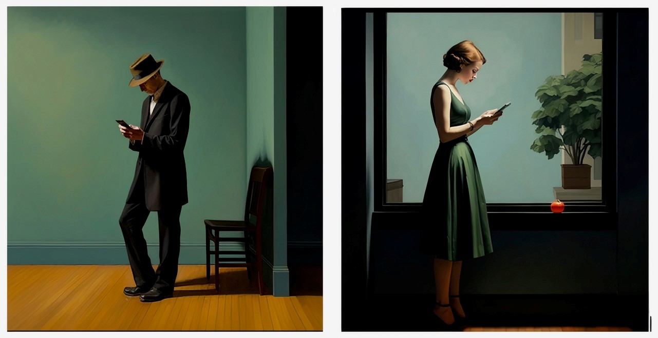 Jake Muirhead (american, Born 1968) | Who' s Adam and Ã ve Hopper ...