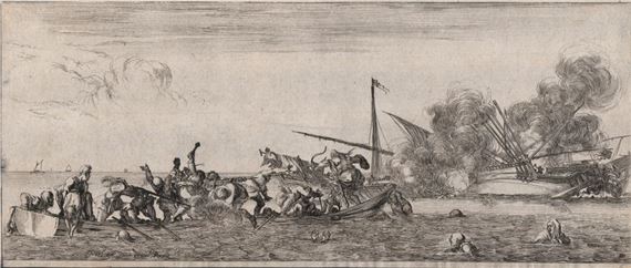 Stefano della Bella | Naval battle (1638 - 1643) | MutualArt