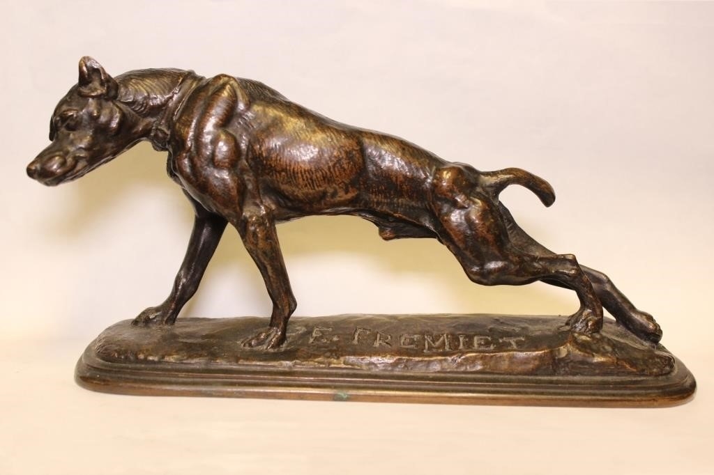 Emmanuel Frémiet | Bronze Sculpture of a Dog | MutualArt