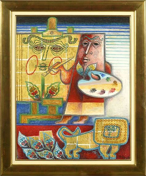 Pinchas Shaar | Autoportrait du peintre | MutualArt