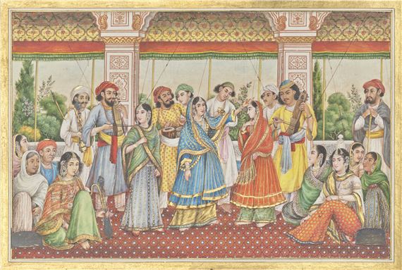 Delhi School, 19th Century | COLONEL SKINNER'S NAUTCH TROUPE PERFORMING ...