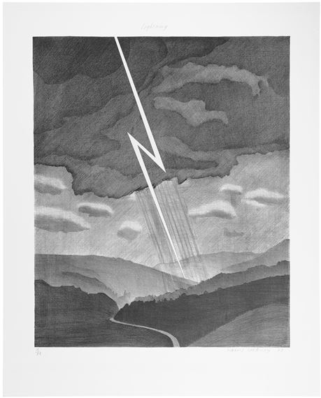 David Hockney | Lightning, from Weather Series (1973) | MutualArt