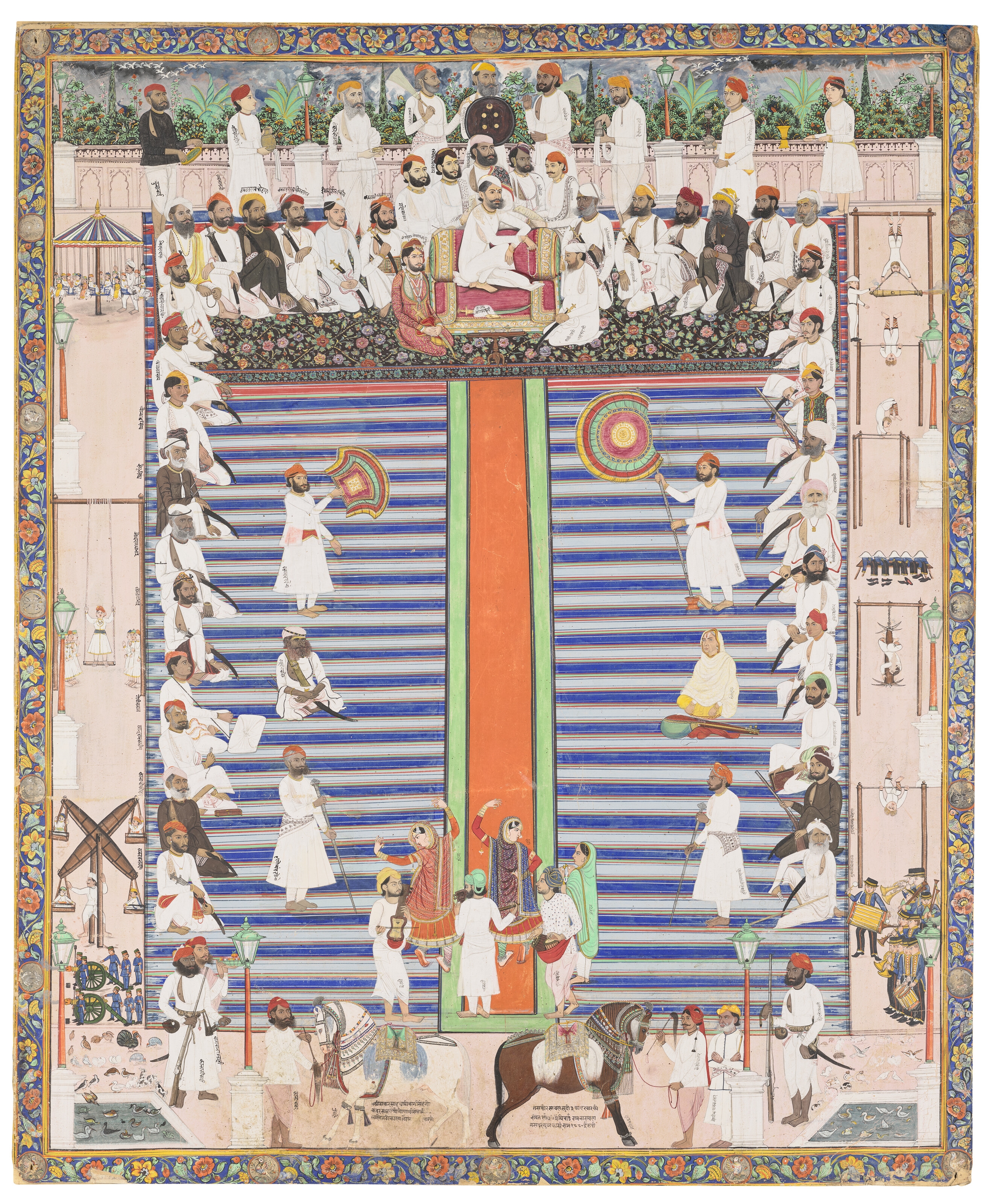 Ram Narayan | THE DARBAR OF TANSI THAKUR BHAG SINGHI (1880) | MutualArt