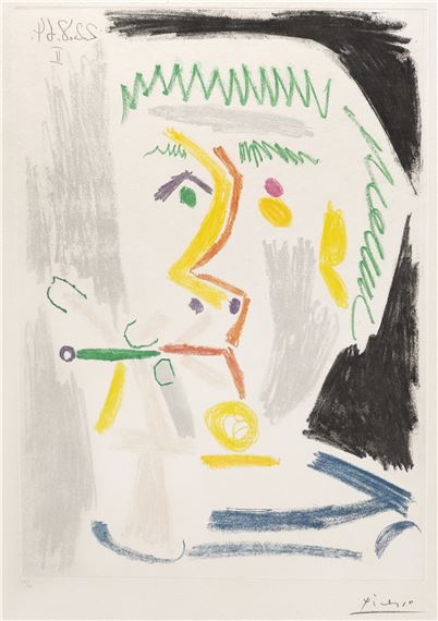 Pablo Picasso | Fumeur à la cigarette verte (1965) | MutualArt