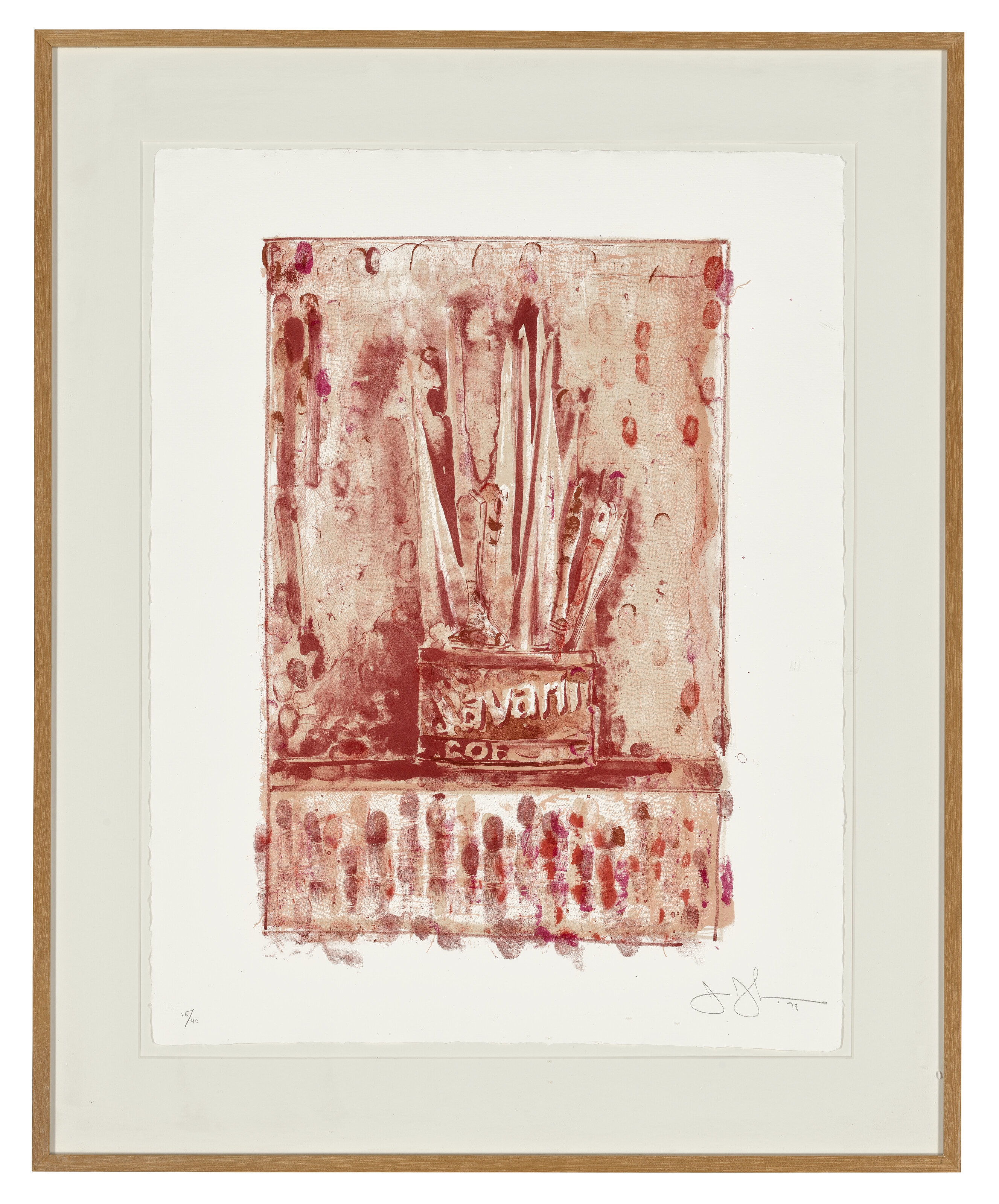 Jasper Johns | Savarin 3 (Red) (1978) | MutualArt