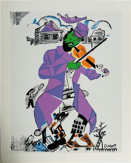 Marc Chagall | A Poster of Green Violinist, Based on Lithograph by Marc ...