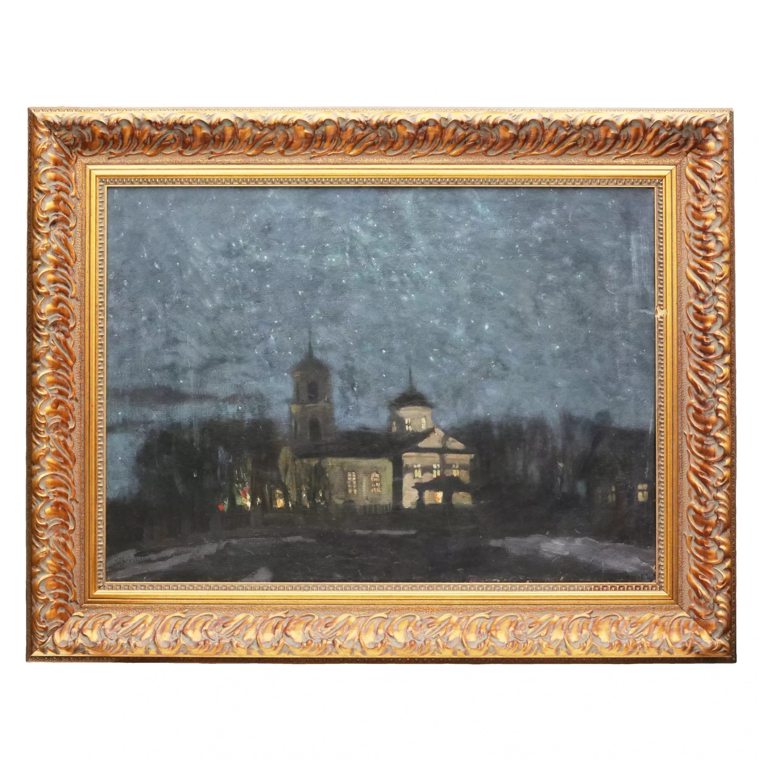 Stanisław Yulianovitch Żukowski | Night landscape. Starry sky (Early ...