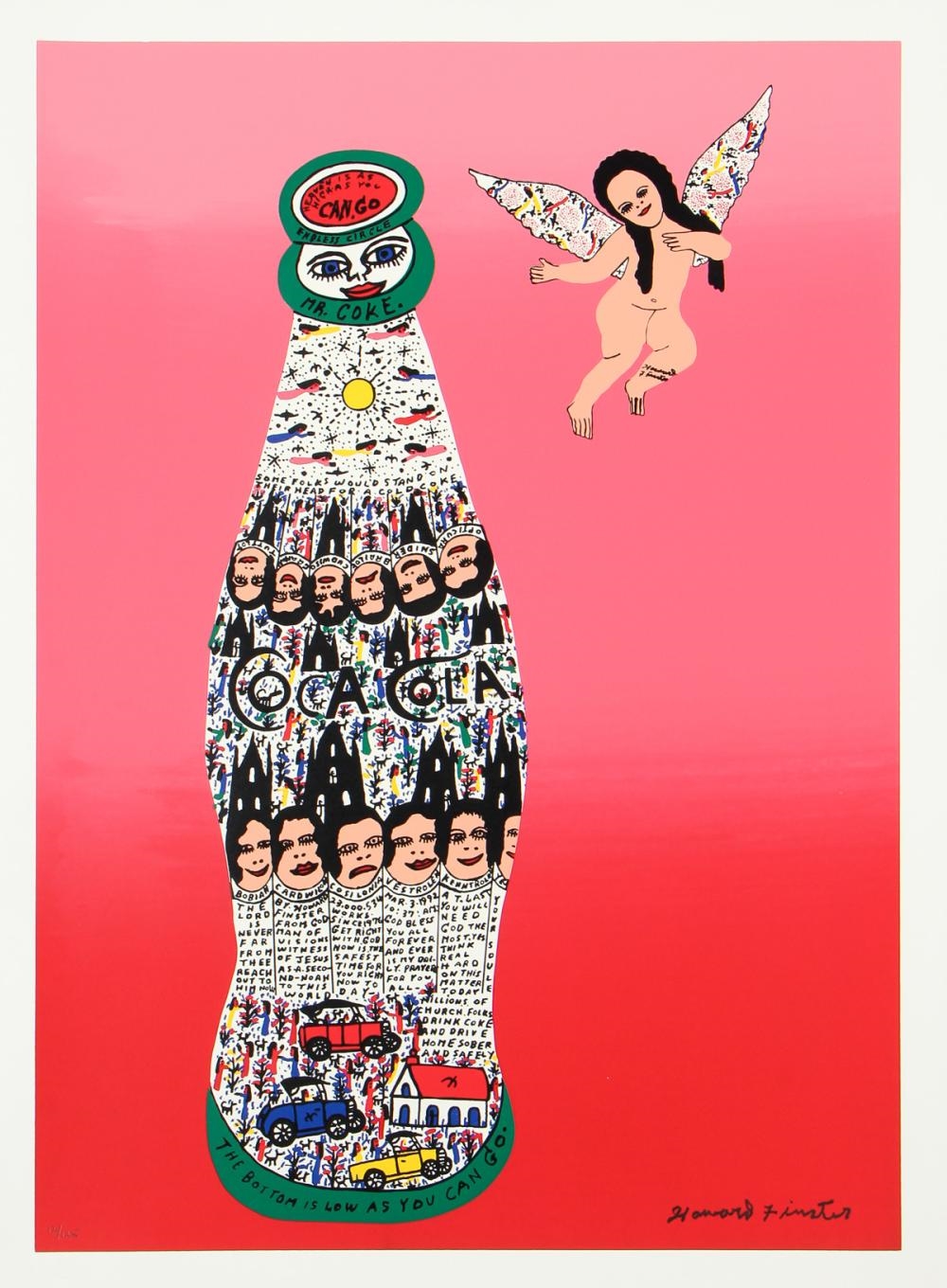 Howard Finster | Angel with Coca Cola Bottle (2018) | MutualArt