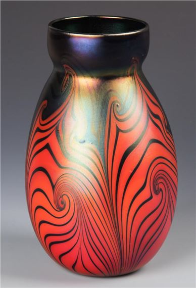 Charles Lotton | 1973 Charles Lotton Studio Art Glass Vase (1973 ...