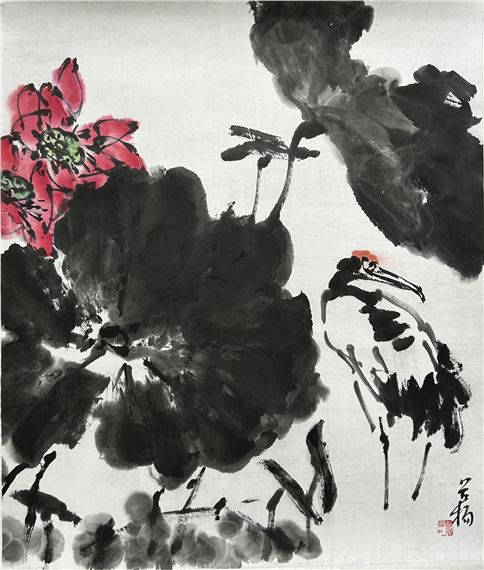 Liu Guoqiang | A Chinese Painting of Lotus | MutualArt
