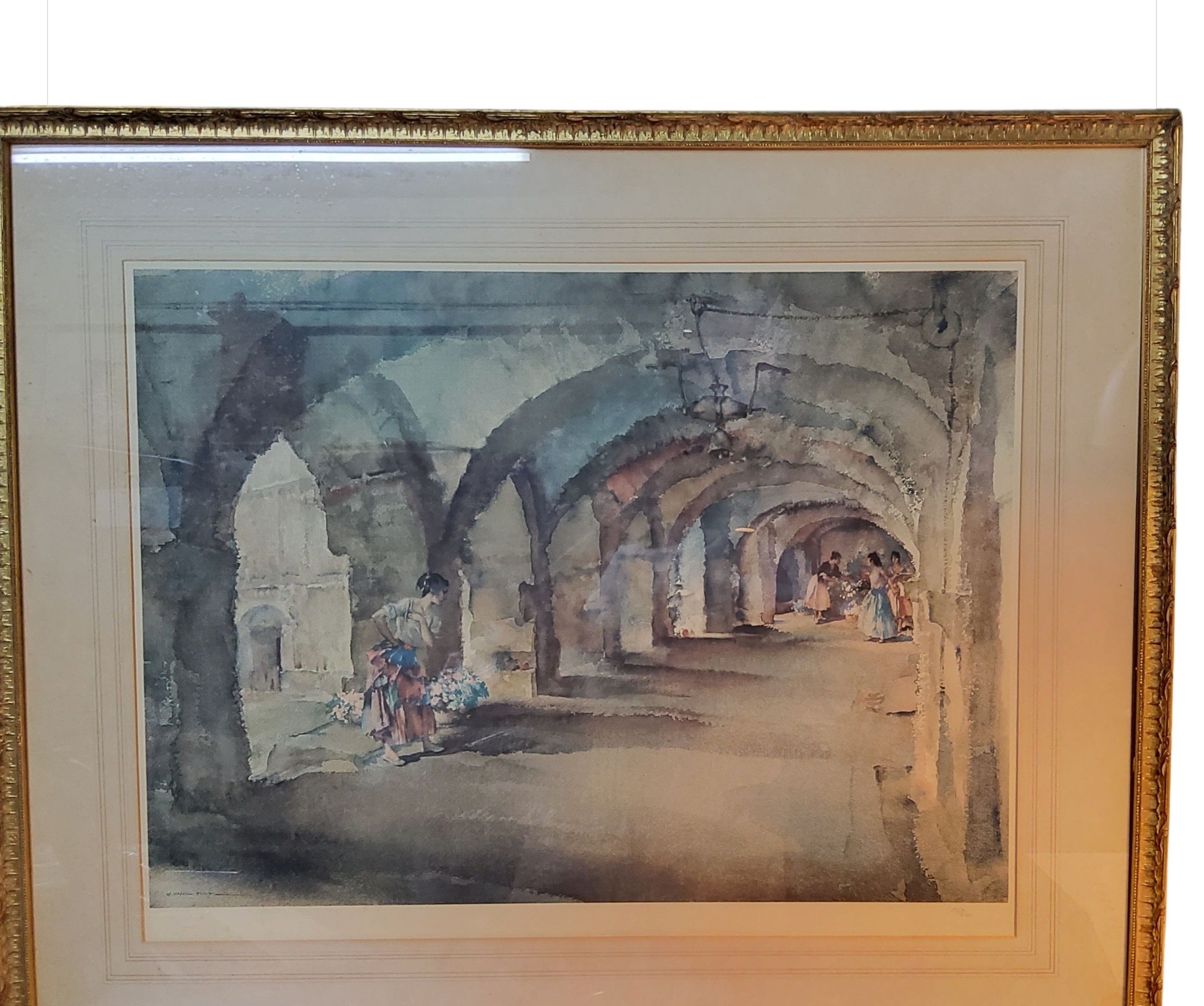 William Russell Flint | Flowers in the Cloiser | MutualArt