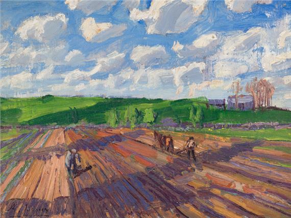 Arthur Lismer | Farmer's Fields (Circa 1917) | MutualArt