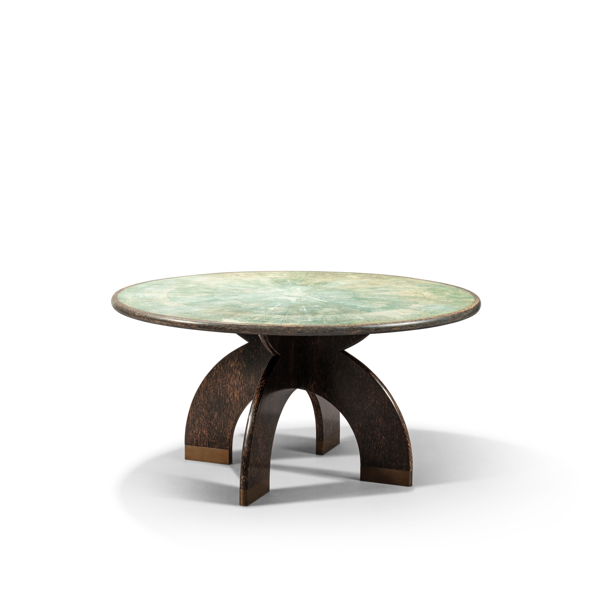 Jacques Grange | A palm tree, shagreen and gilt brass dining table ...