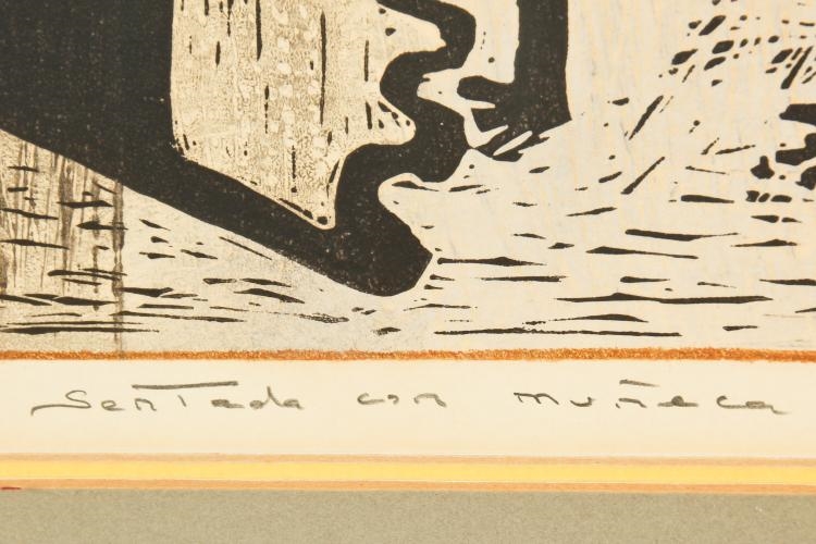 Ángel Botello | Sentada con Muneca | MutualArt