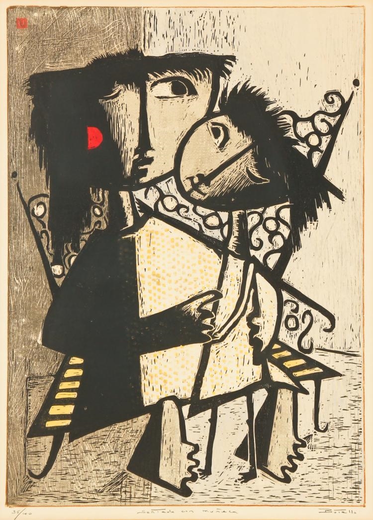 Ángel Botello | Sentada con Muneca | MutualArt