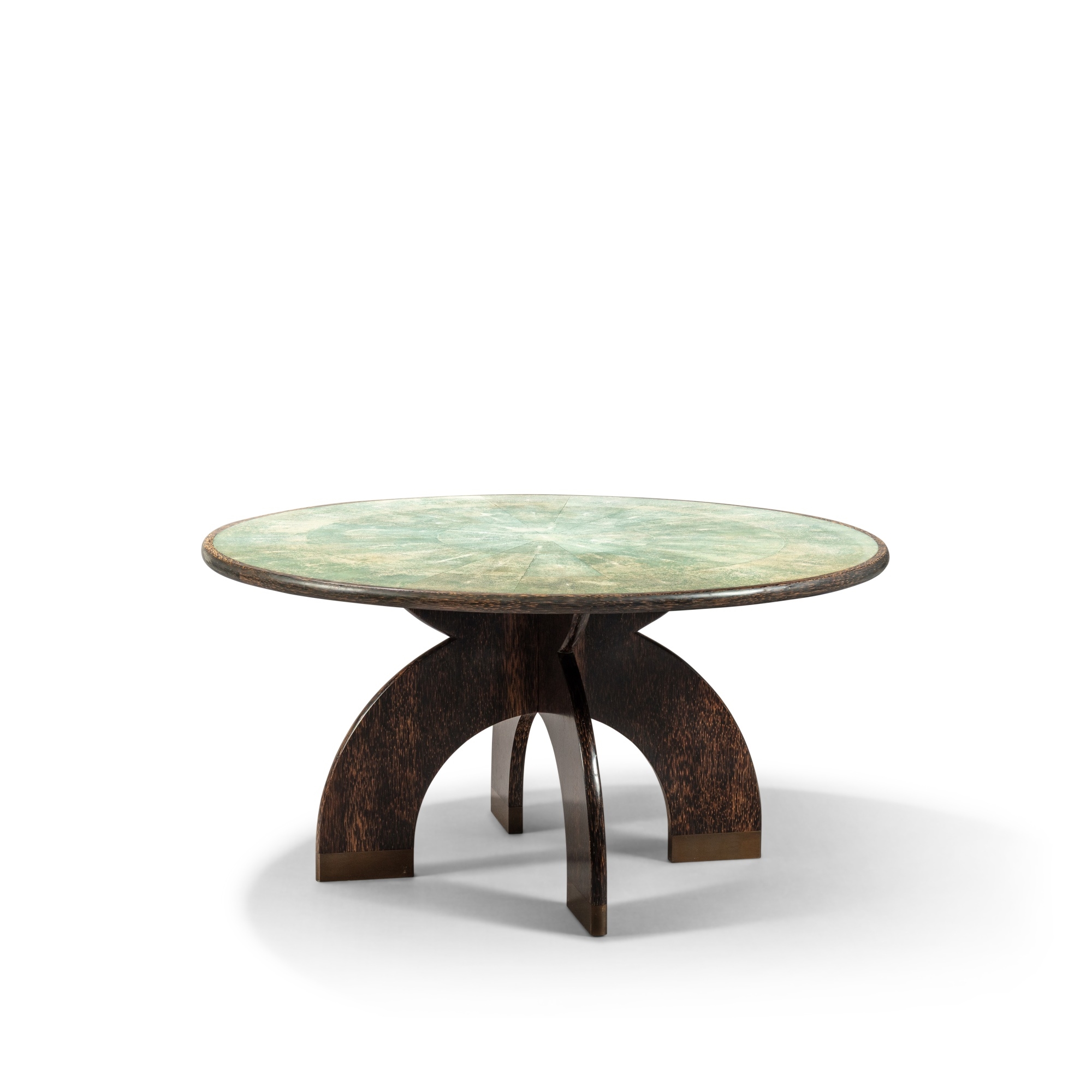 Jacques Grange | A palm tree, shagreen and gilt brass dining table ...