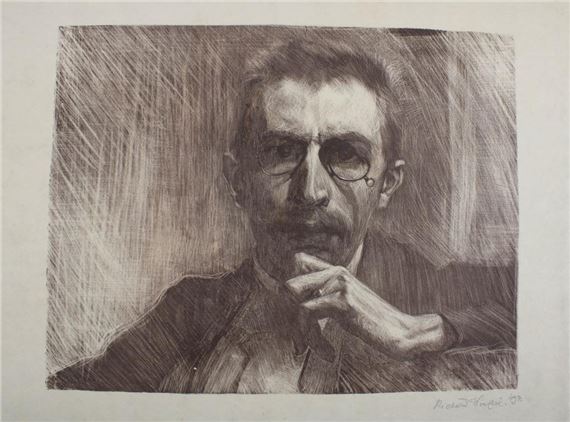 Richard Winckel | Portrait Etching (1897) | MutualArt